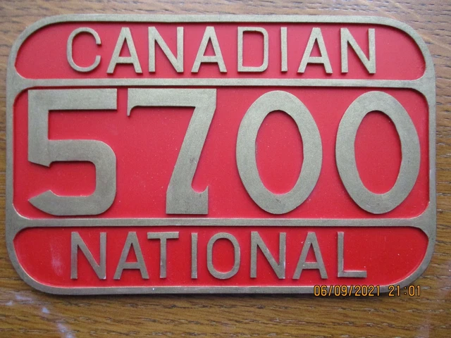 CANADIAN NATIONAL RAILWAY Locomotive Number Plate 5700 Reproduction $40 ...