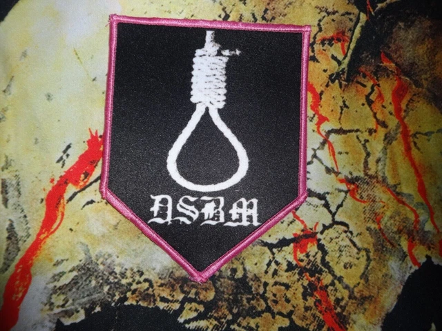 DSBM EMO SHIELD Patch Pink Border Battle Jacket Kutte Silencer Happy ...