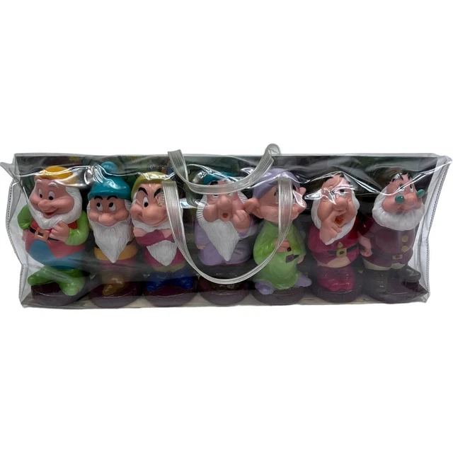 SEVEN DWARFS FIGURES Vintage Disney Rubber Squeaky Toy All 7 in ...