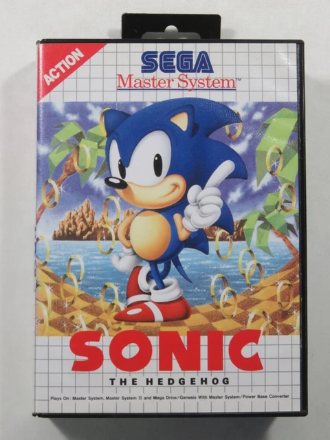 SONIC THE HEDGEHOG Sega Master System Pal-Euro (Sans Notice - Without ...