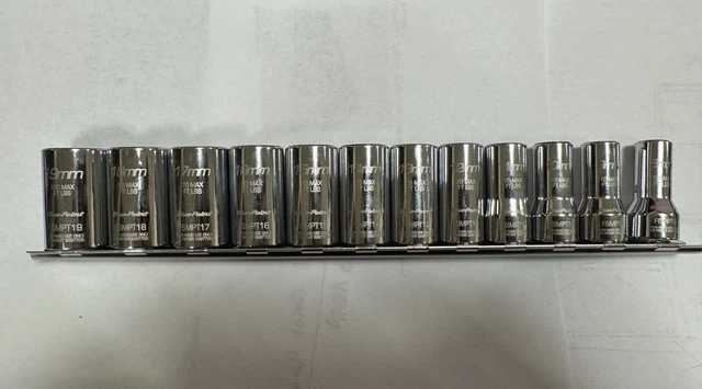 RARE METRIC SNAP-ON 12 Pc 3/8" Drive Socket Set 8mm to 19mm £203.75 ...