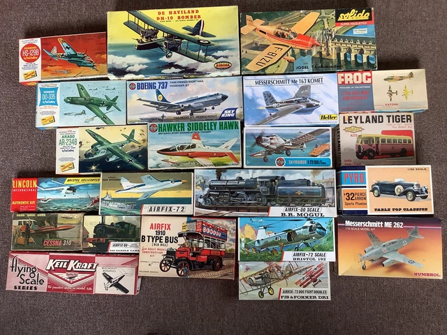 AIRFIX AND OTHER Manufacturers Kit Boxes X22 Some with Instructions and ...