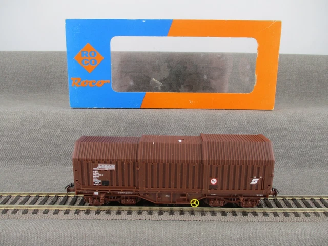 ROCO SPUR H0 4395A Güterwagen Teleskophaubenwagen der ÖBB in OVP EUR 17 ...