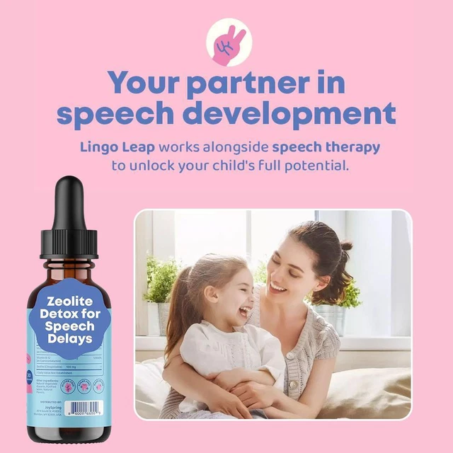 LINGO LEAP CHILDREN'S Drops Zeolite Detox for Speech Delays Therapy 1 ...