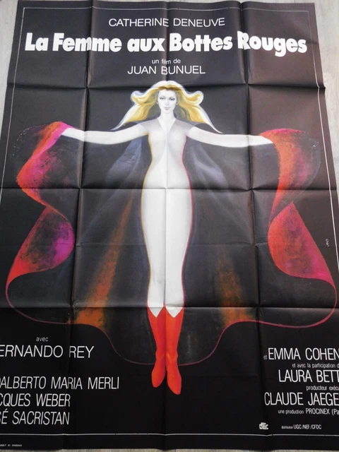 LA FEMME AUX Bottes Rouges Affiche Poster 120/160 47/63 1974 Luis ...