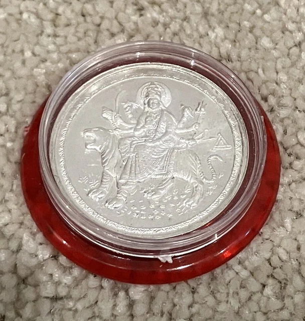 HINDU GODDESS DURGA Pure 10g Silver Coin 999 Hallmarked In Capsule £26. ...