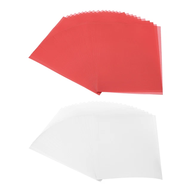 60 SHEETS VELLUM Paper 8.5x11, Translucent Paper 100GSM, Red/White $35. ...