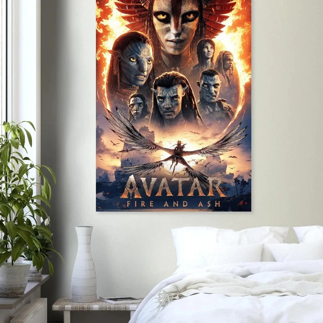 AVATAR: FIRE AND Ash Poster, Epic Sci-Fi Movie Wall Art, Vintage Style ...