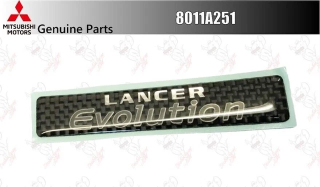 MITSUBISHI LANCER EVO CT9A Emblème de badge de console aspect carbone ...