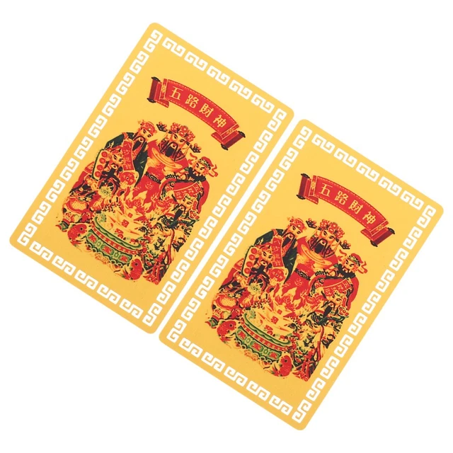 2PCS YEAR OF 2024 Tai Sui Card Gold Amulet Card Tai Sui Traditional ...