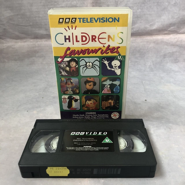 BBC CHILDREN'S FAVOURITES (VHS, 1993) Funny Bones Spider Charlie Chalk ...