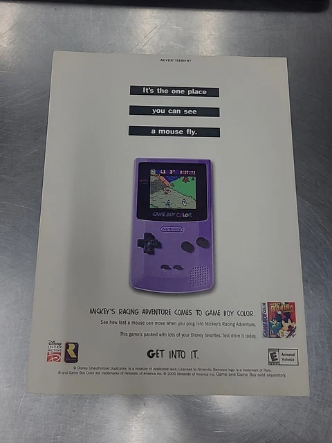 MICKEY'S RACING ADVENTURE Game Boy Color Print Ad 2000 8x11 Wall Art ...