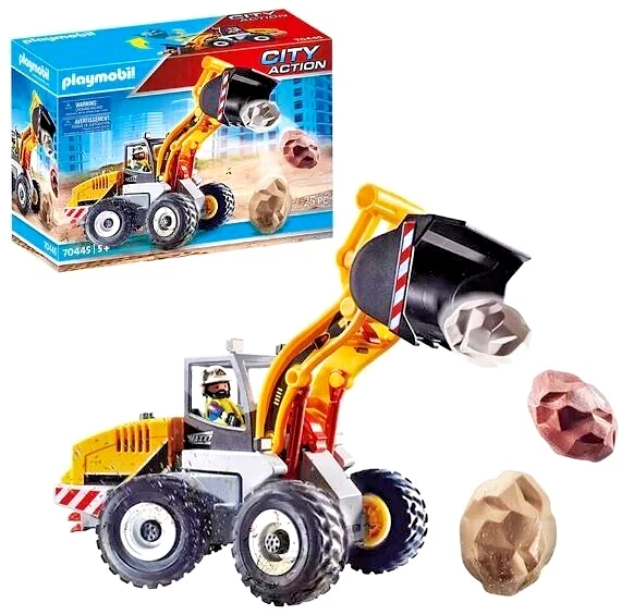 PLAYMOBIL CITY ACTION Wheel Loader Kids Truck Construction Playset ...