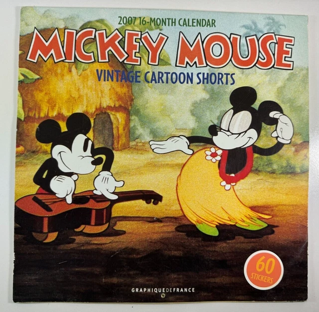 VINTAGE DISNEY MICKEY Mouse Cartoon Shorts 2007 16 Month Calendar £16. ...