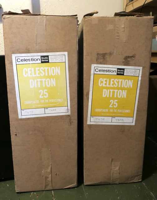 CELESTION DITTON 25 Speakers - Studio Series, Teak, Boxed, Excellent ...