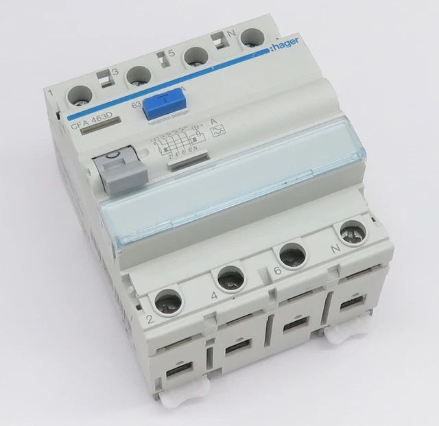 HAGER CFA463D FI Circuit Breaker Type A Residual Current Circuit ...