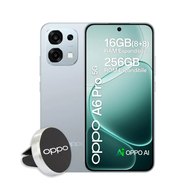 OPPO A6 PRO 5G Smartphone Foto AI 50MP Frontale 16MP Display 6.57 ...
