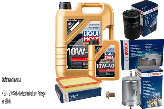BOSCH INSPECTION SET 6 LIQUI MOLY Bon Fonctionnement 10W-40 pour Ford Galaxy EUR 113,30 ...