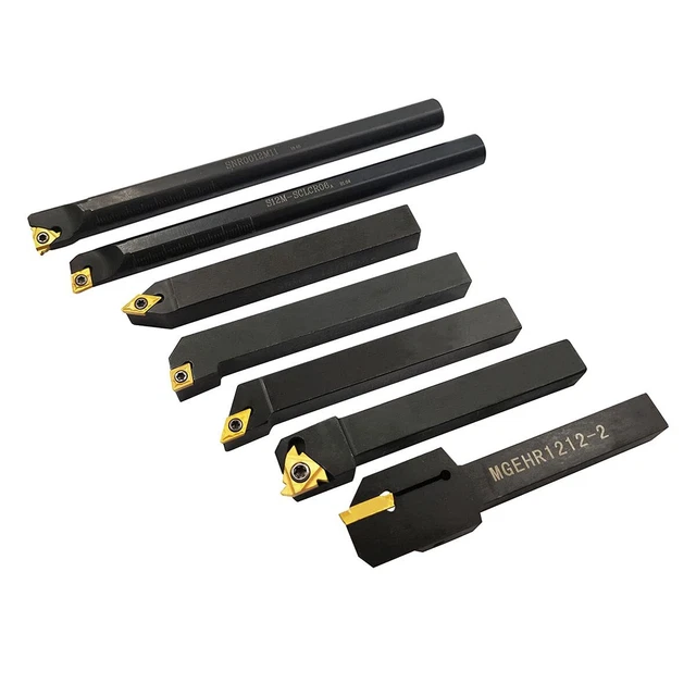 21PCS SET OF 12mm Lathe Turning Tool Holder Boring Bar CNC Tools Lathe ...