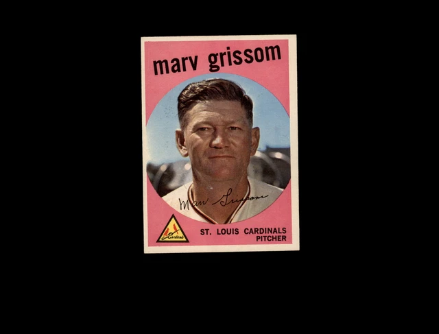 1959 TOPPS 243 Marv Grissom dos blanc comme neuf #D1,190931 EUR 5,80 ...
