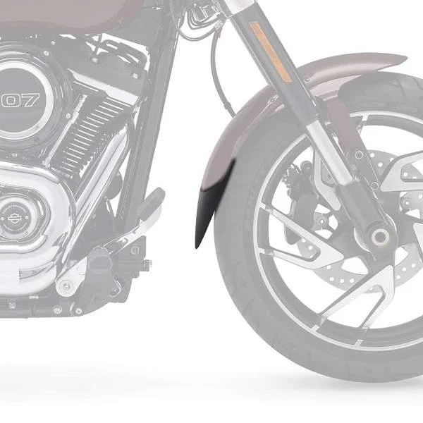 PYRAMID EXTENSION GARDE Boue Noir Mat Harley Davidson Dyna Fat Bob ...