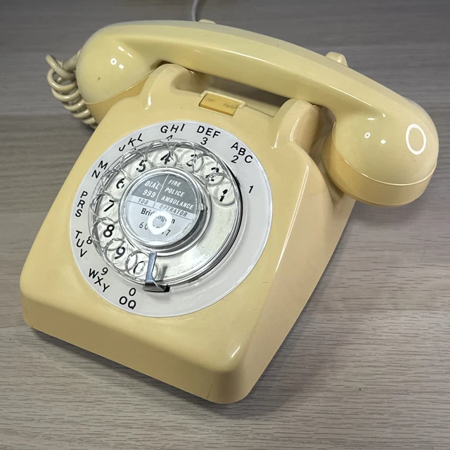 VINTAGE RETRO CREAM 706F Rotary GPO Telephone BT 1960s 70s Rings Part ...