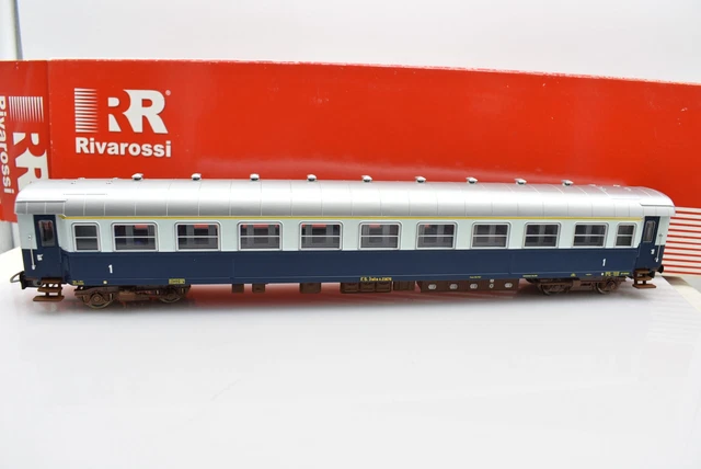 TRAINS ÉLECTRIQUES RIVAROSSI FS Express Coach Bleu Ciel auto Ho 1:87 ...