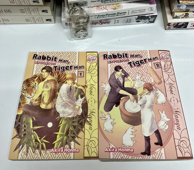RABBIT MAN, TIGER MAN English Yaoi Manga VOL 1 & 2 by Akira Honma JUNE ...