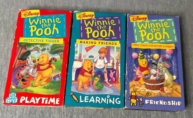 DISNEY WINNIE THE Pooh VHS Tapes Learning and Playtime Series Set of 3 ...