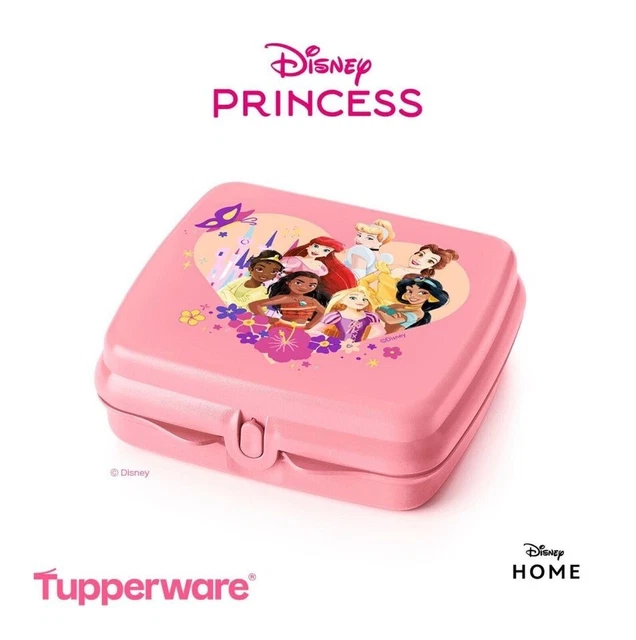 TUPPERWARE DISNEY PRINCESS Rosa Sandwich Box Brotbox Prinzessin EUR 8 ...