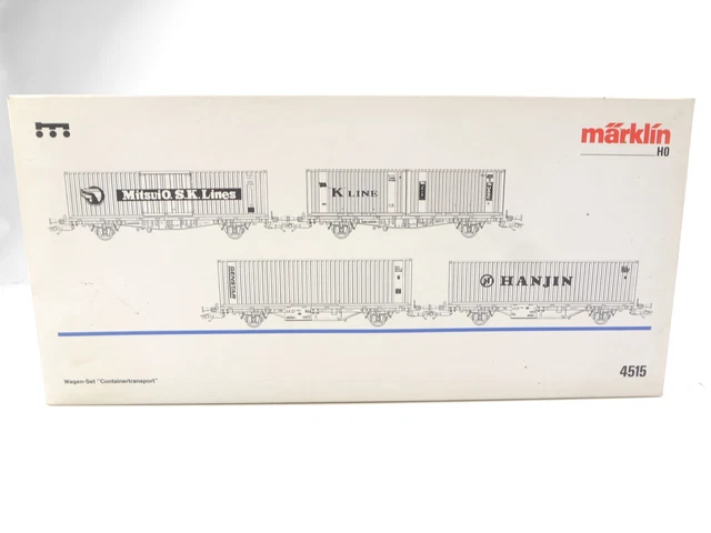 MÄRKLIN H0 4515 Güterwagenset 4-tlg. "Containertransport" DB / NEM E656 EUR 99,99 - PicClick DE