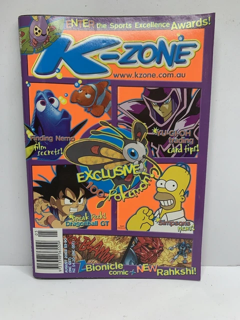 K-ZONE MAGAZINE VOLUME 4 Number 5 August 2003 Simpsons Dragonball Nemo ...