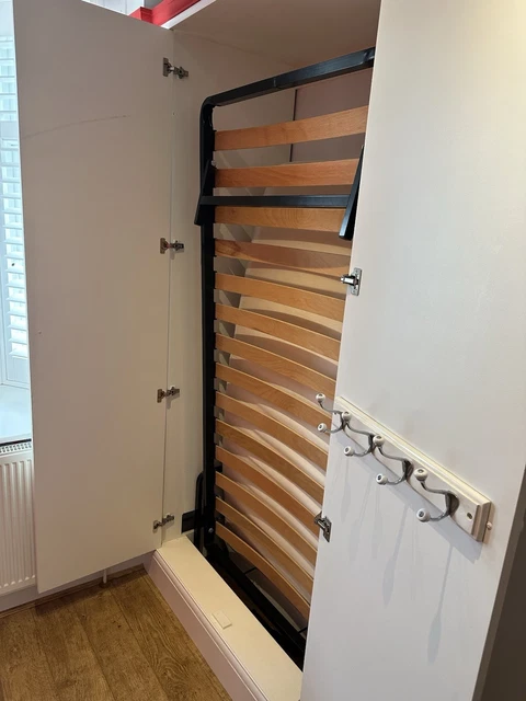 PULL DOWN SINGLE Bed Framd And Mattress (Wall Bed King) £363.68 ...