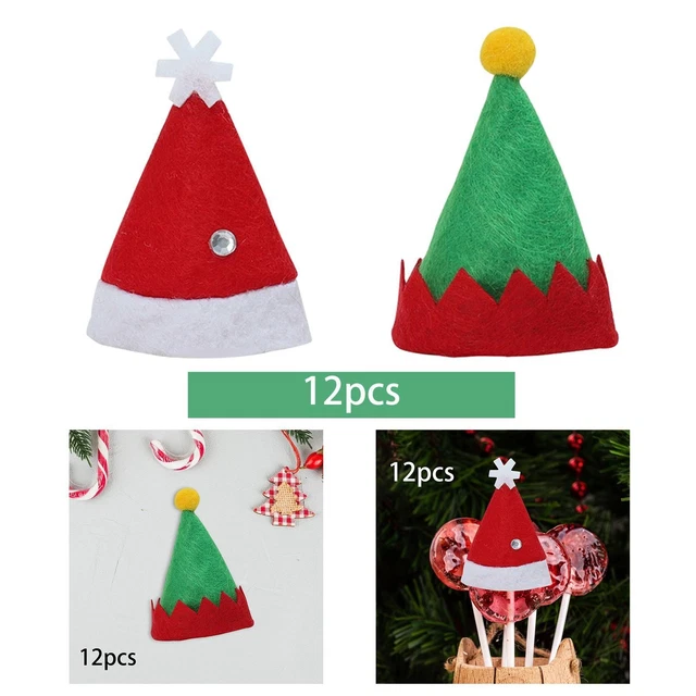 12PCS CHRISTMAS HAT Photo Prop Fancy Dress Decor Head Wear Top Wraps ...