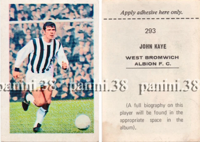 RARE !! JOHN KAYE Sticker n°293 "SOCCER STARS 1969-70" FKS EUR 1,00 ...