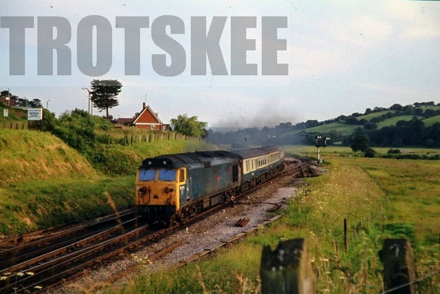 35MM SLIDE BR British Railways Diesel Loco Class 50 50013 Cowley Bridge ...