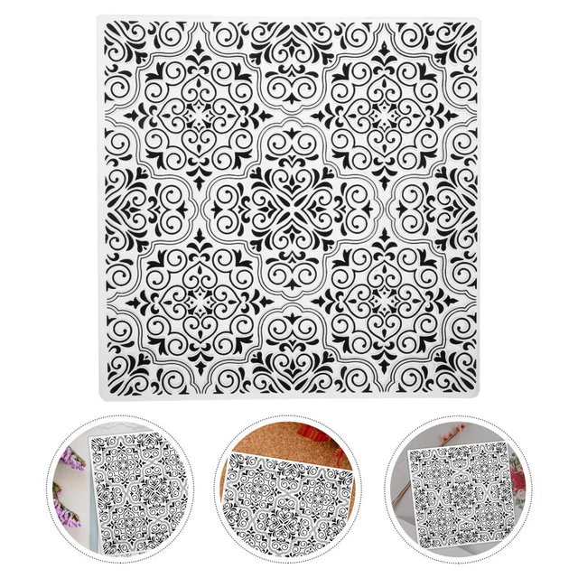 PLASTIC BUMP EMBOSSING Template Stencil Folder for Album Scrapbooking ...