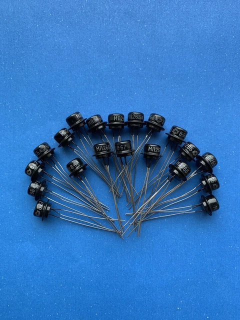 20 PIEZAS. TRANSISTOR RUSO DE GERMANIO PNP MP26B (МП26Б) 0,2 W 0,4 A ...