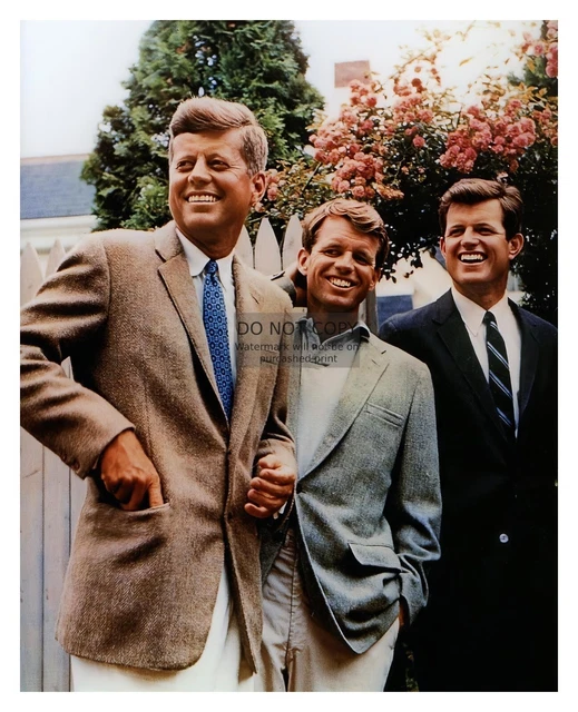 PRESIDENT JOHN F. Kennedy & His Brothers Smiling 8X10 Photo £8.84 ...