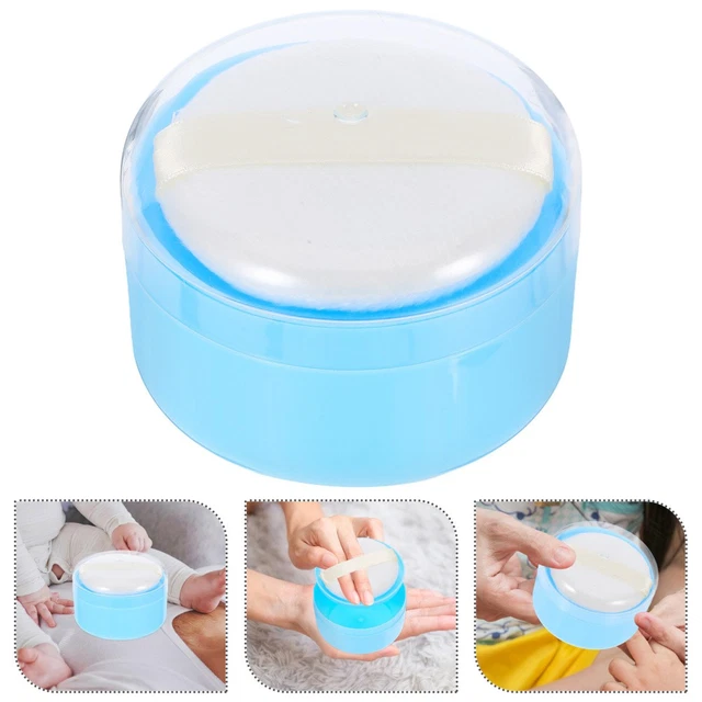 PORTABLE TALCUM POWDER Box Baby Puff Case with Powder Puff for Skin ...