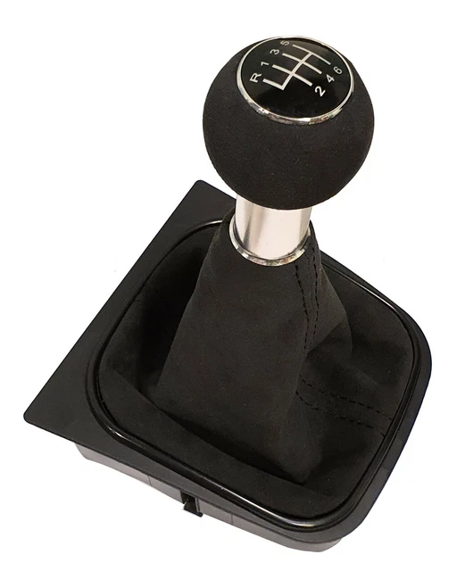 PASST FÜR VW Golf 5 6 Eos 6 Gang Alcantara Schaltknauf Schaltsack Naht ...