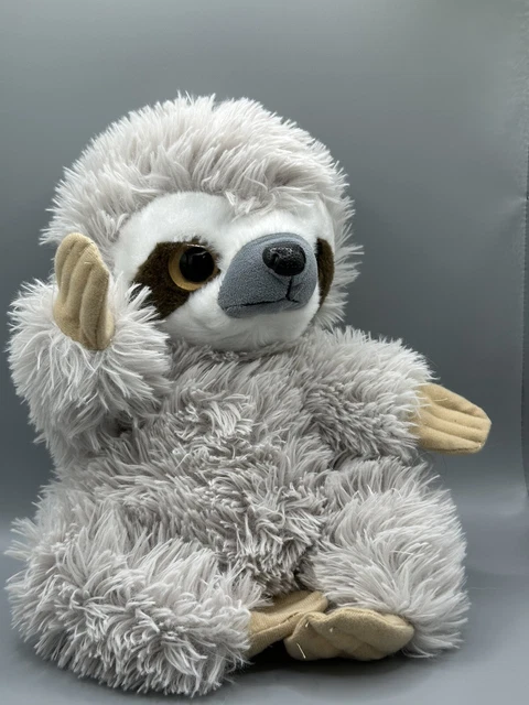 WILD REPUBLIC GRAY Sloth Hand Puppet Realistic Stuffed Animal Plush 13 ...