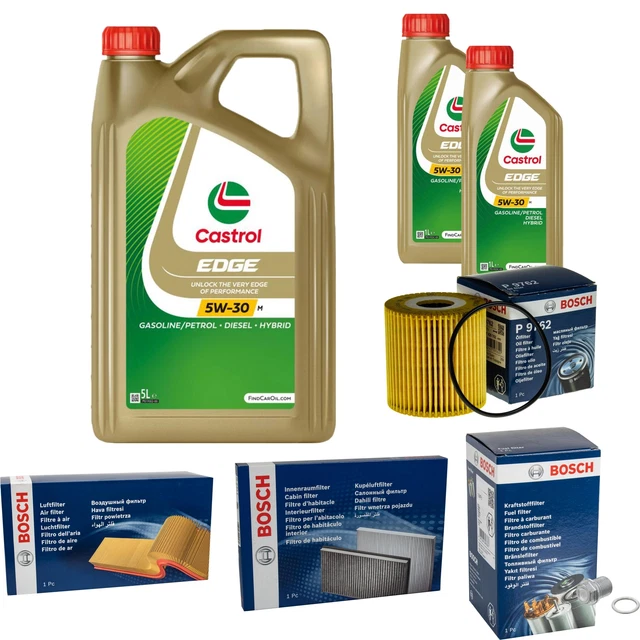 BOSCH INSPECTION SET 7 L castrol edge 5W-30 M pour Volvo V40 Combiné ...