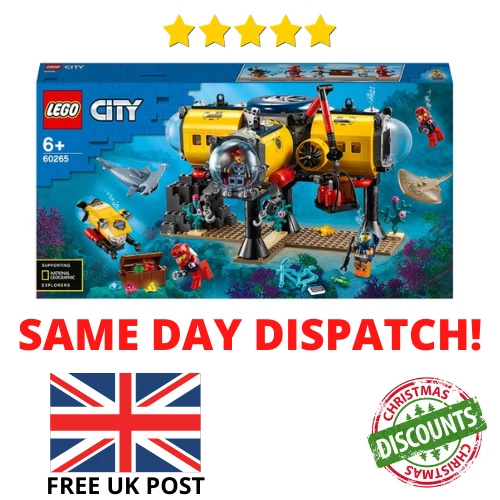 LEGO 60265 CITY Ocean Exploration Base Underwater Set Kids Xmas Gift ...