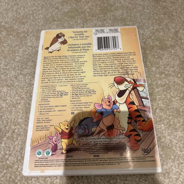 DISNEY THE TIGGER Movie DVD Disc Winnie the Pooh Special Features $9.97 ...