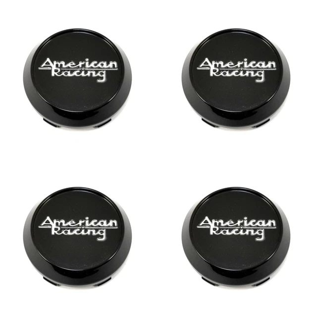 4 AMERICAN RACING Gloss Black Wheel Center Hub Caps for 5Lug AR928 ...