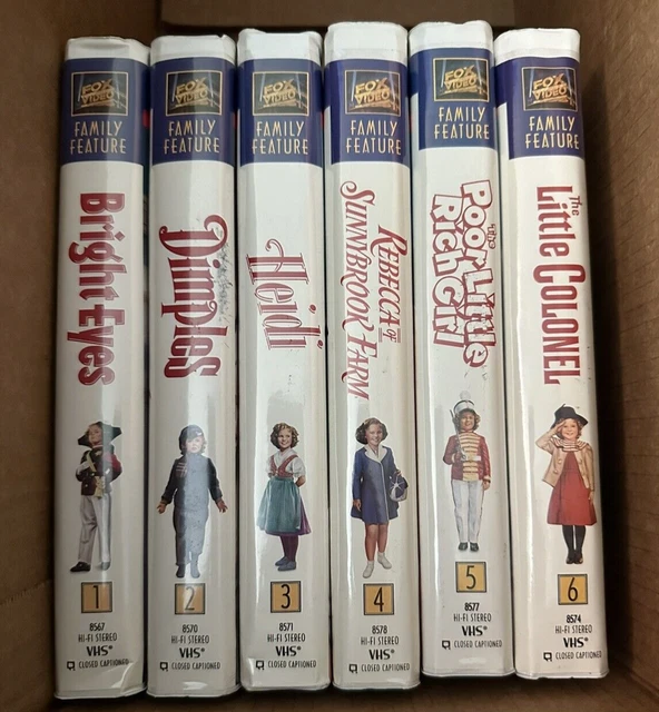 SHIRLEY TEMPLE COLLECTION VHS 1-19 (NO 11) Wee Willie Winkie The Little ...