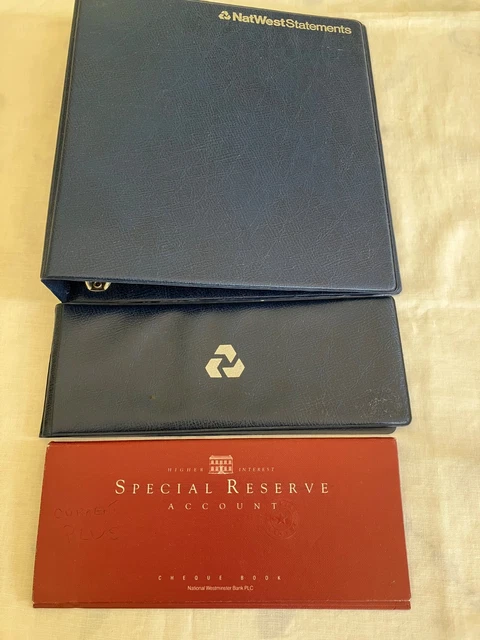 NATWEST VINTAGE BANKING Collectable Items Statements & Cheque Bk Holder ...