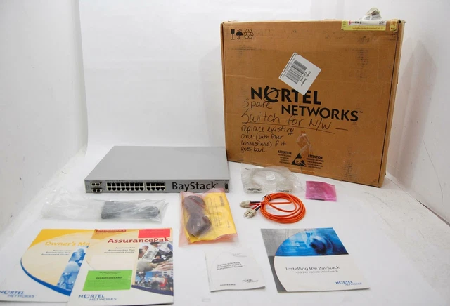 NORTEL NETWORKS BAYSTACK 470-24T switch Ethernet impilabile 24 porte 10 ...