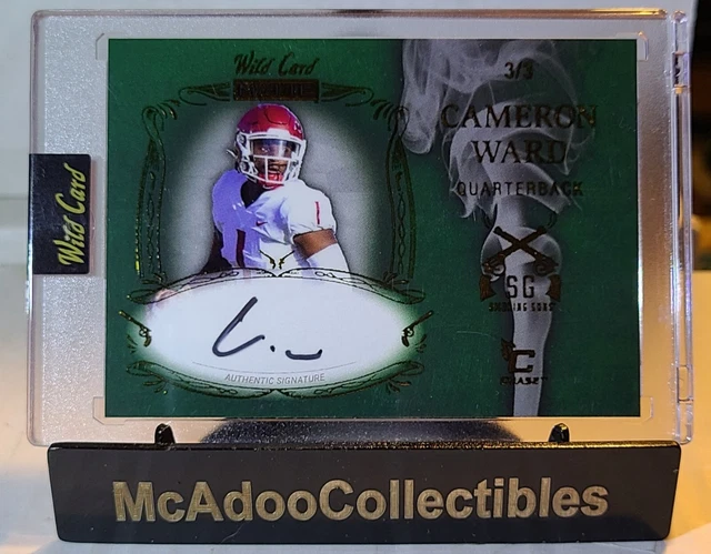 CAMERON WARD 3/3 2023 Wild Card Matte On Card RC Auto Smoking Guns ...